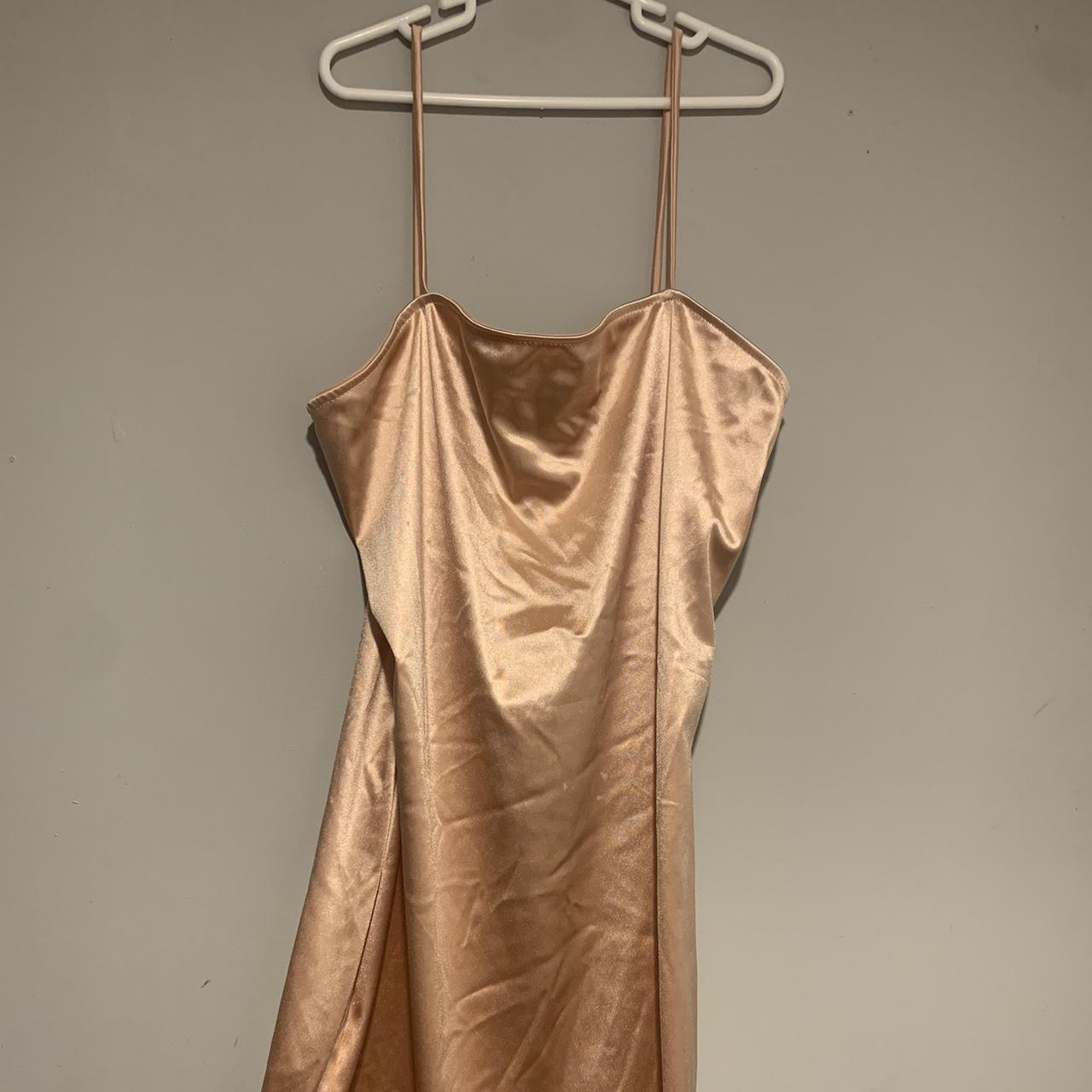 Polly & Esther Women's Gold Dress | Depop