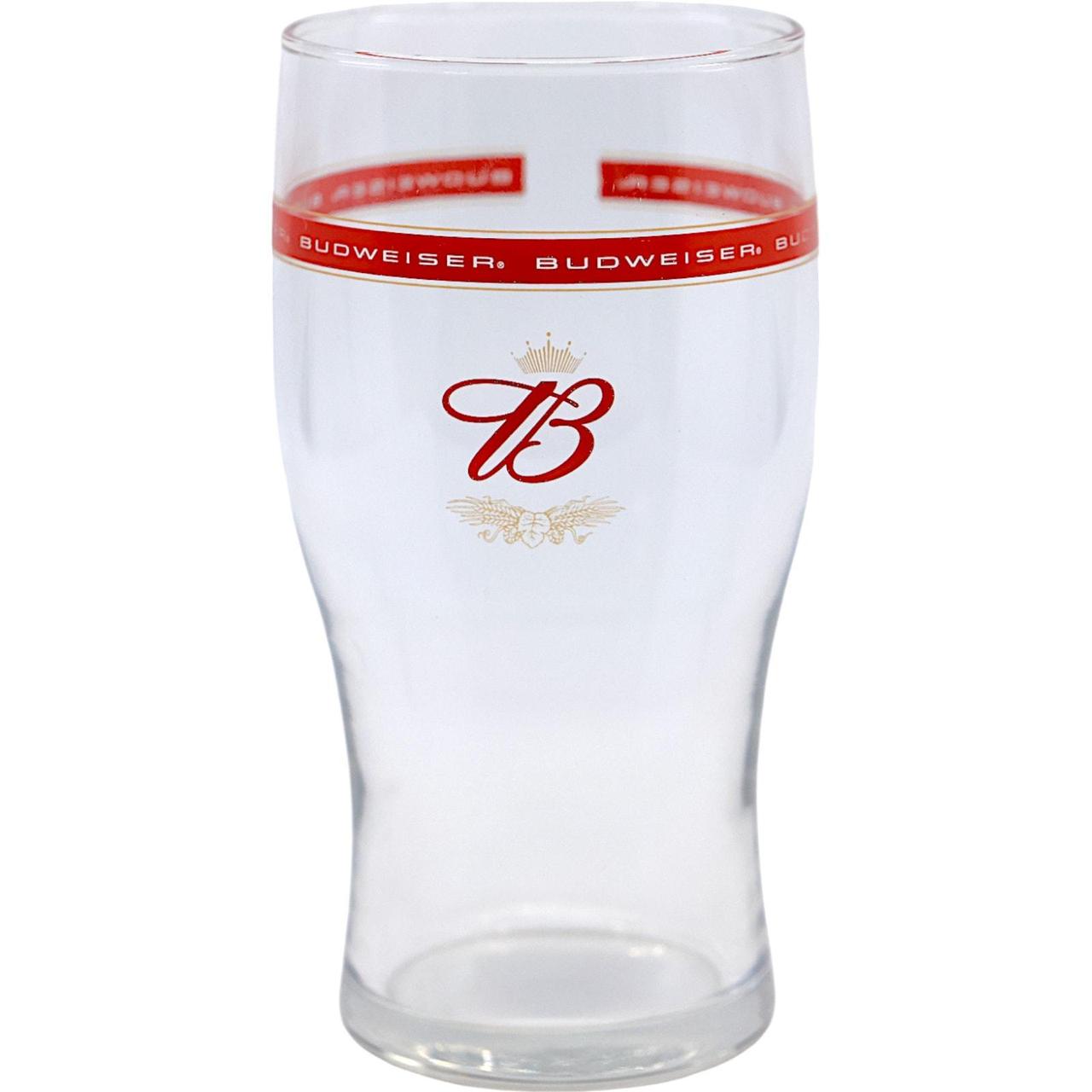 Budweiser 20oz Vintage Pint Glass w/ Red Ribbon 💎... - Depop