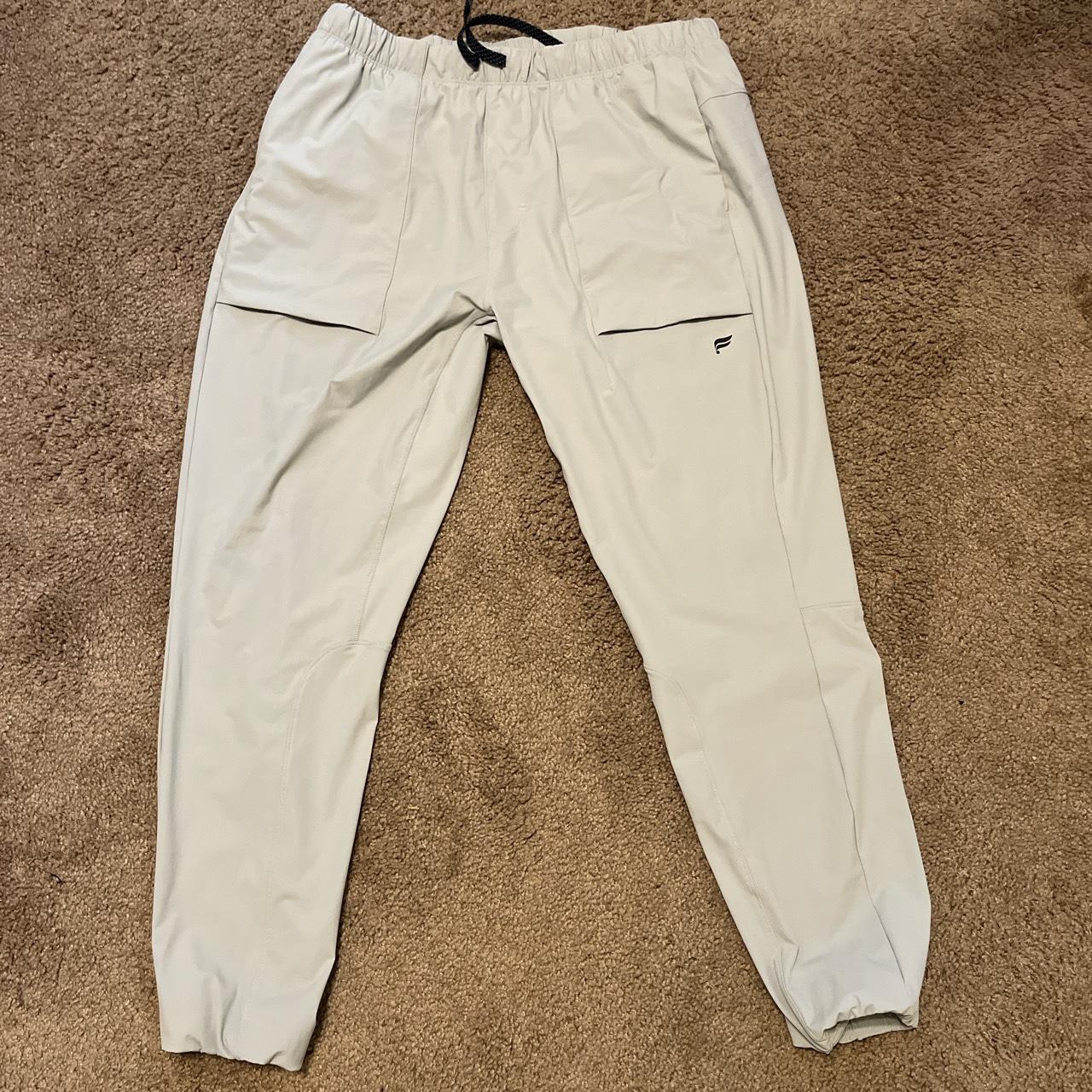 Fabletics men jogger Barely worn or washed Grey white - Depop