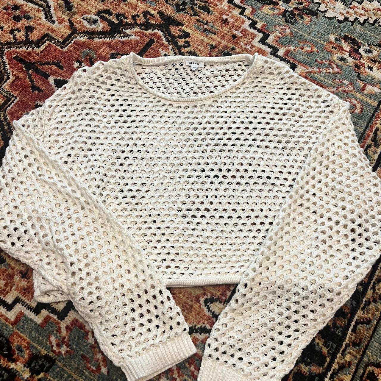Garage Bathing Suit Cover Up Creme Long Sleeve - Depop