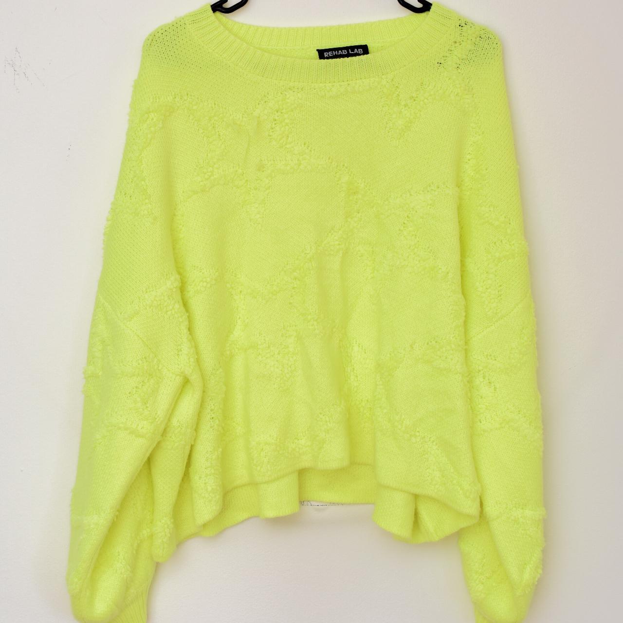 Women's Green and Yellow Jumper | Depop