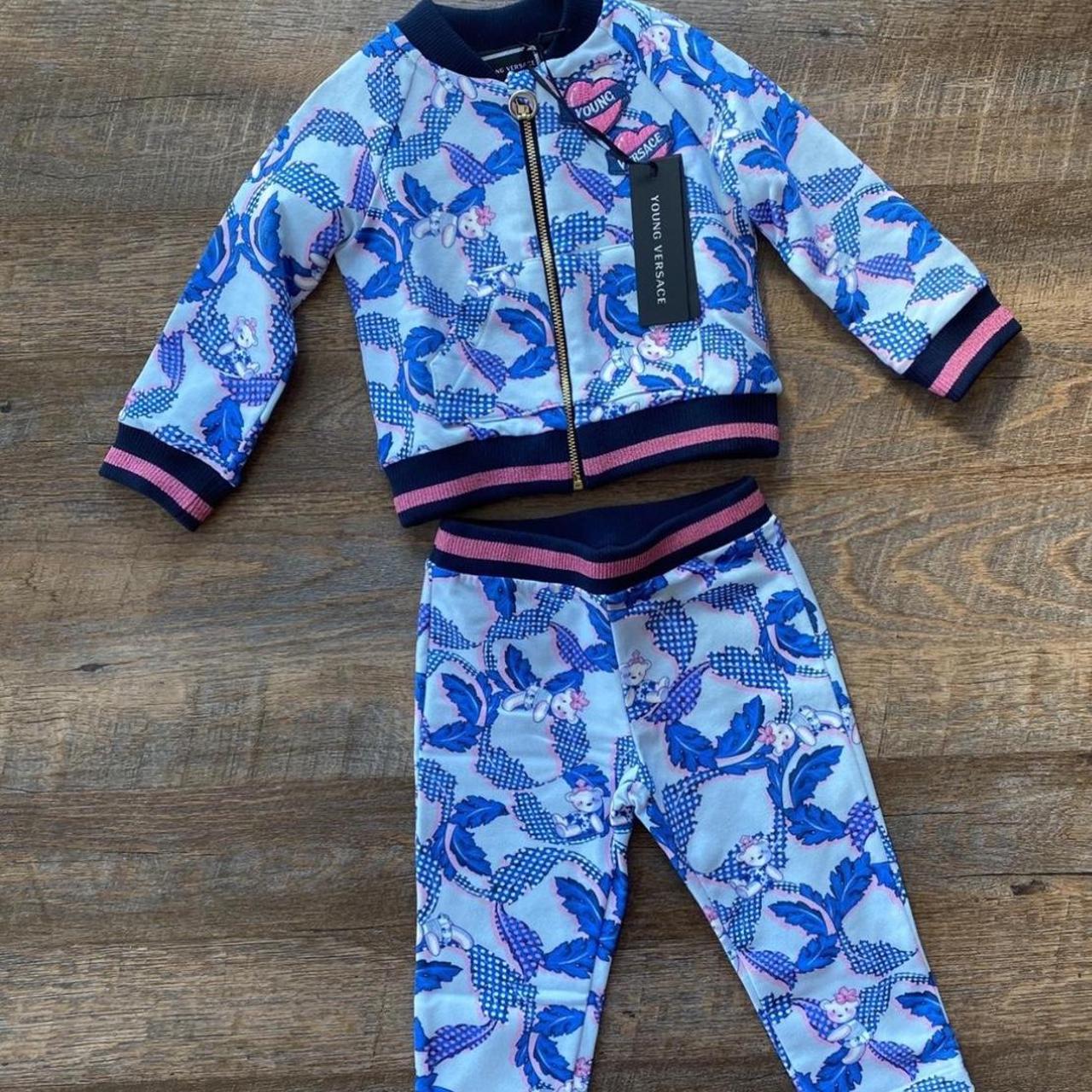 New with Tags Versace Baby Two price Sweat Suit. Zip... - Depop