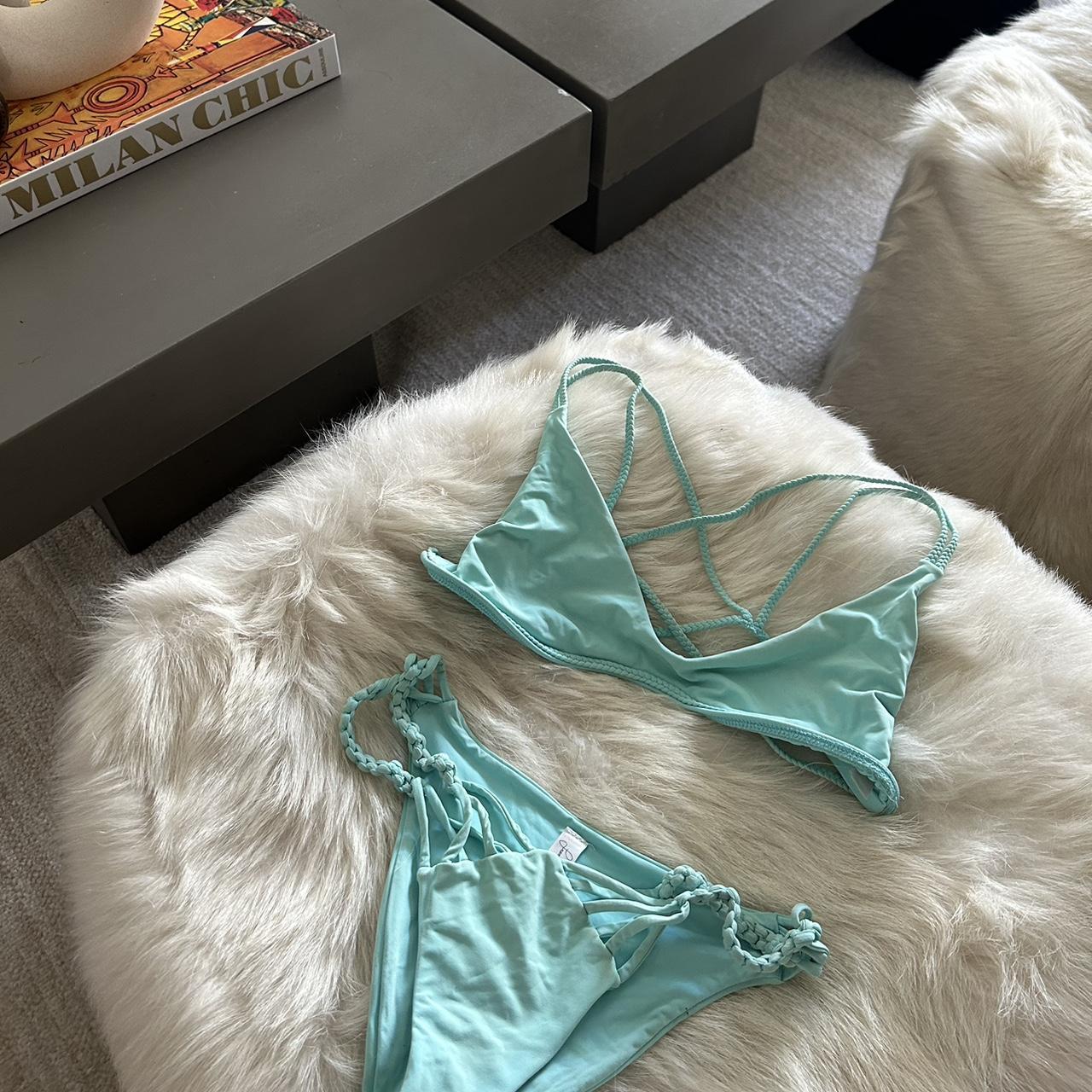 Frankie’s bikinis turquoise set. Size medium. Both... | Depop
