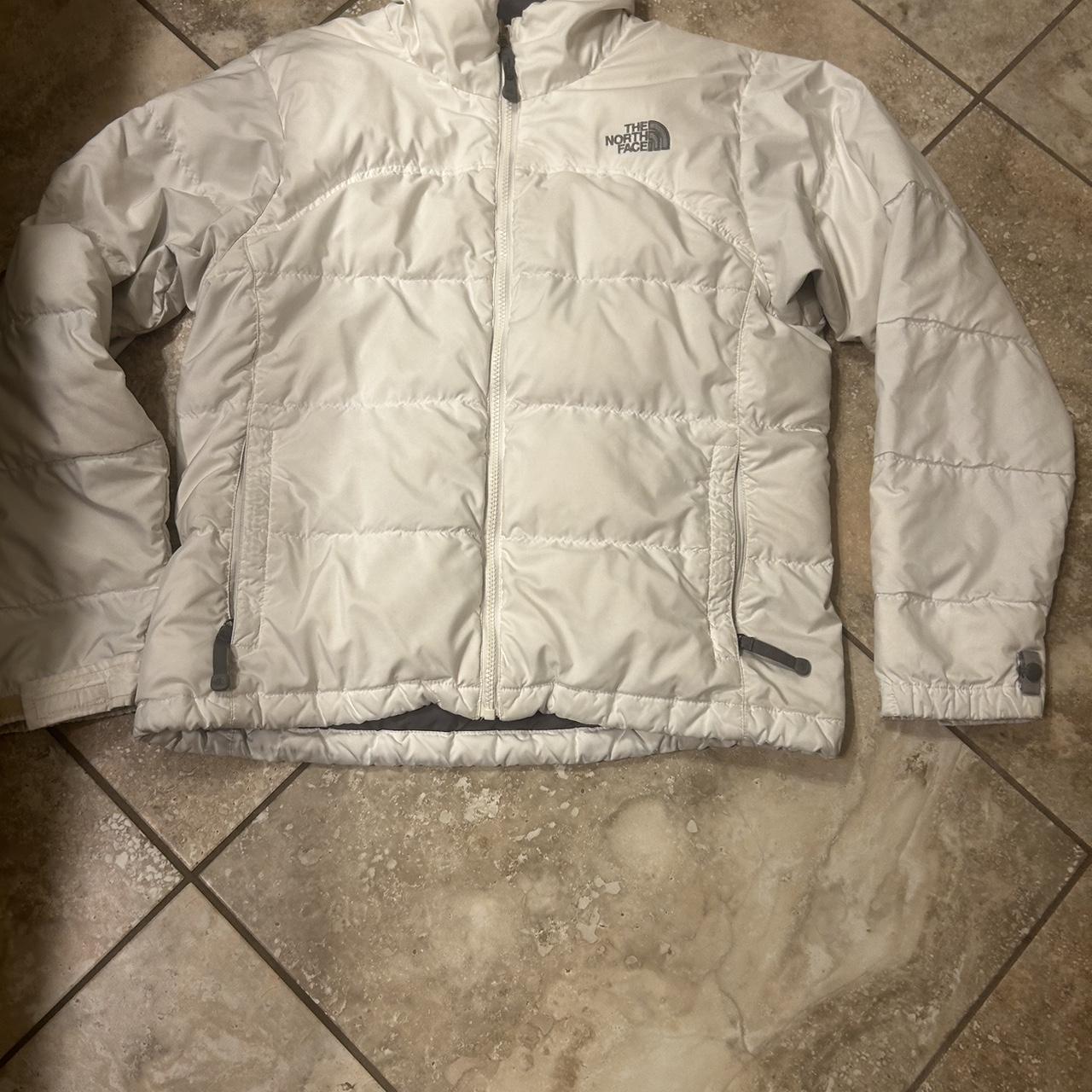 The North Face white puffer jacket #pufferjacket... - Depop