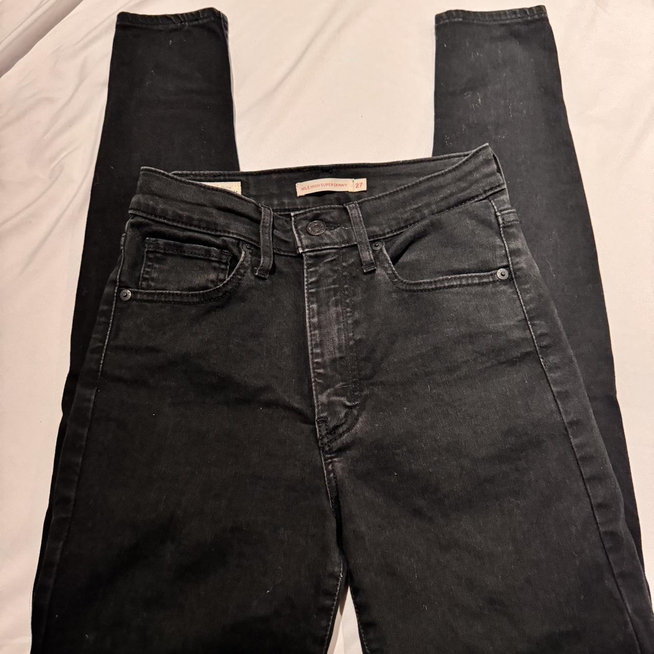 levi black skinny jeans size 27 #levis #skinnyjeans... - Depop
