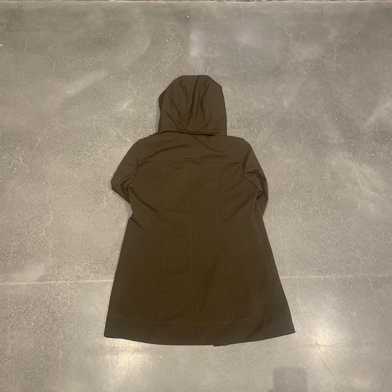 Super nice fleece lined brown rain jacket with... - Depop