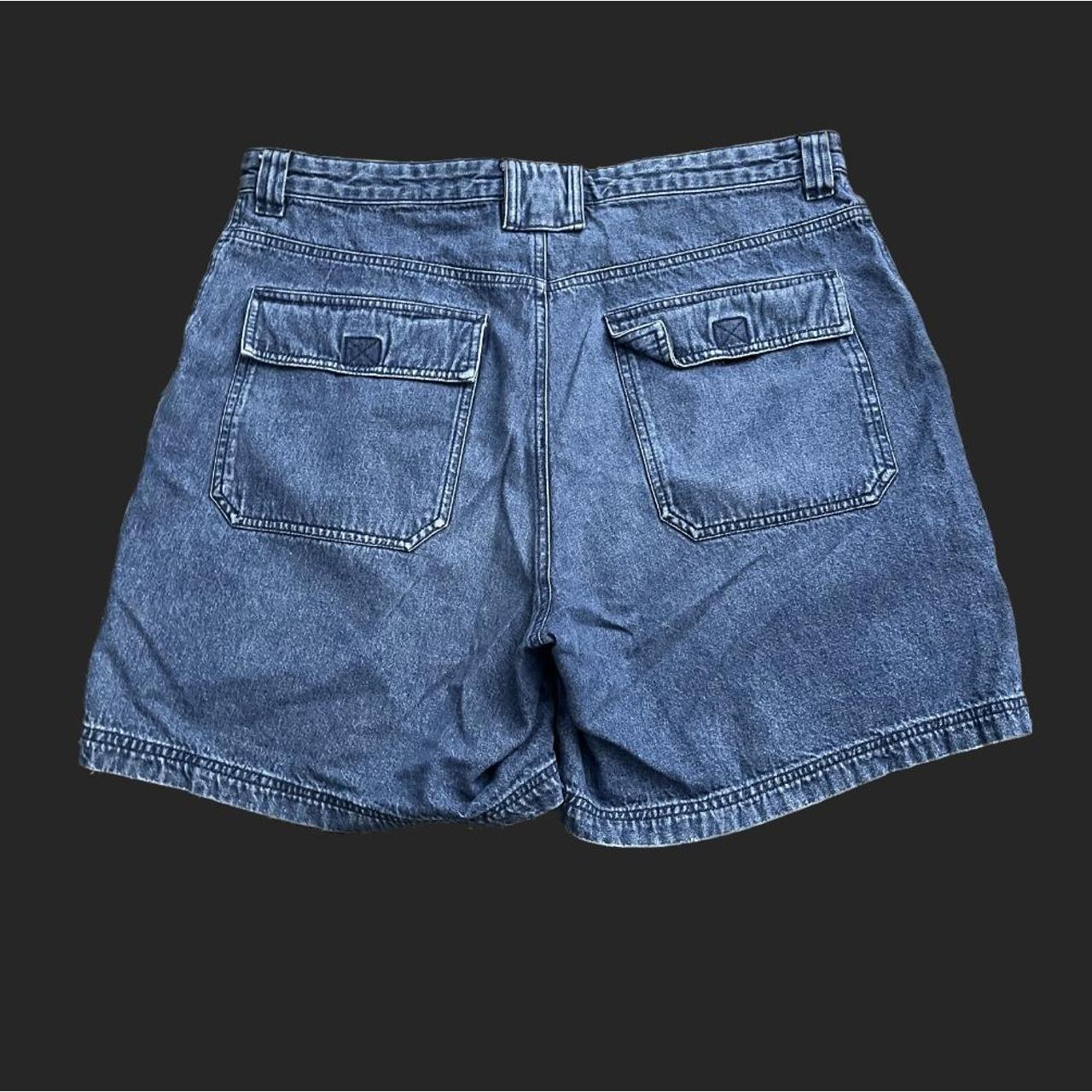 Thrifted denim cargo shorts • velcro pockets - Depop