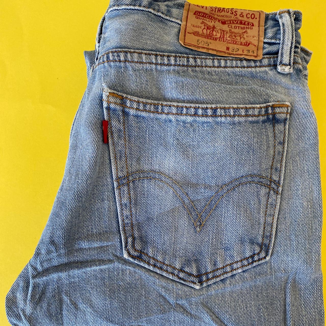 Levi 505 W32 L34 Light Blue Jeans Brand - Levi... - Depop