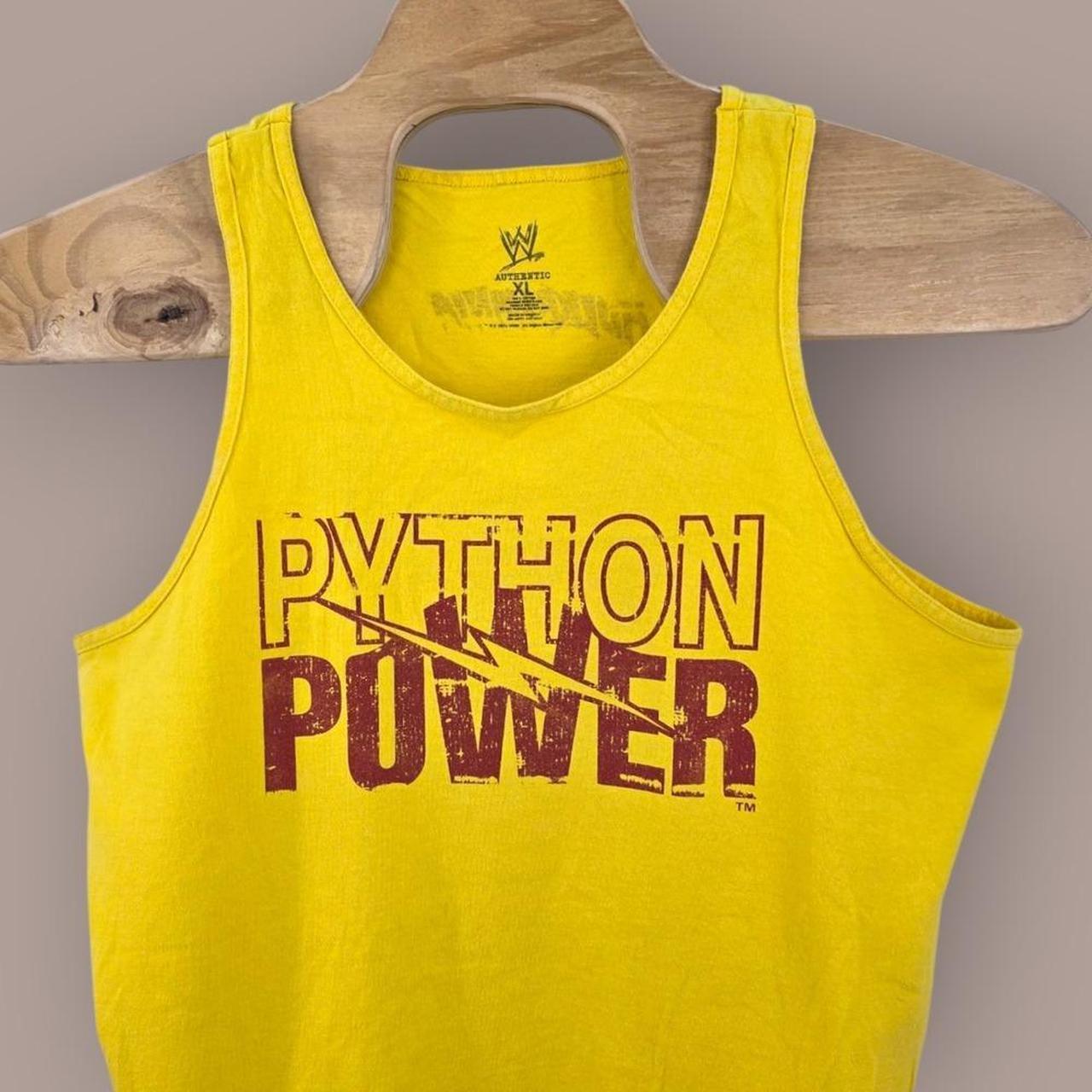 WWE Hulk Hogan Tank Top Men XL Python Power Logo... | Depop