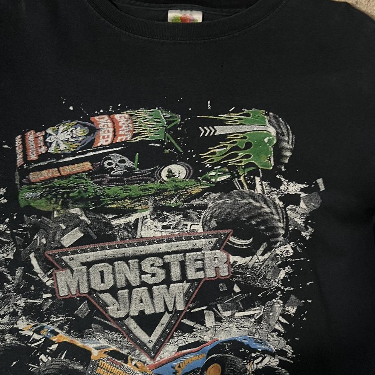 Insane Vintage Monster Jam Tee Tiny hole - Depop