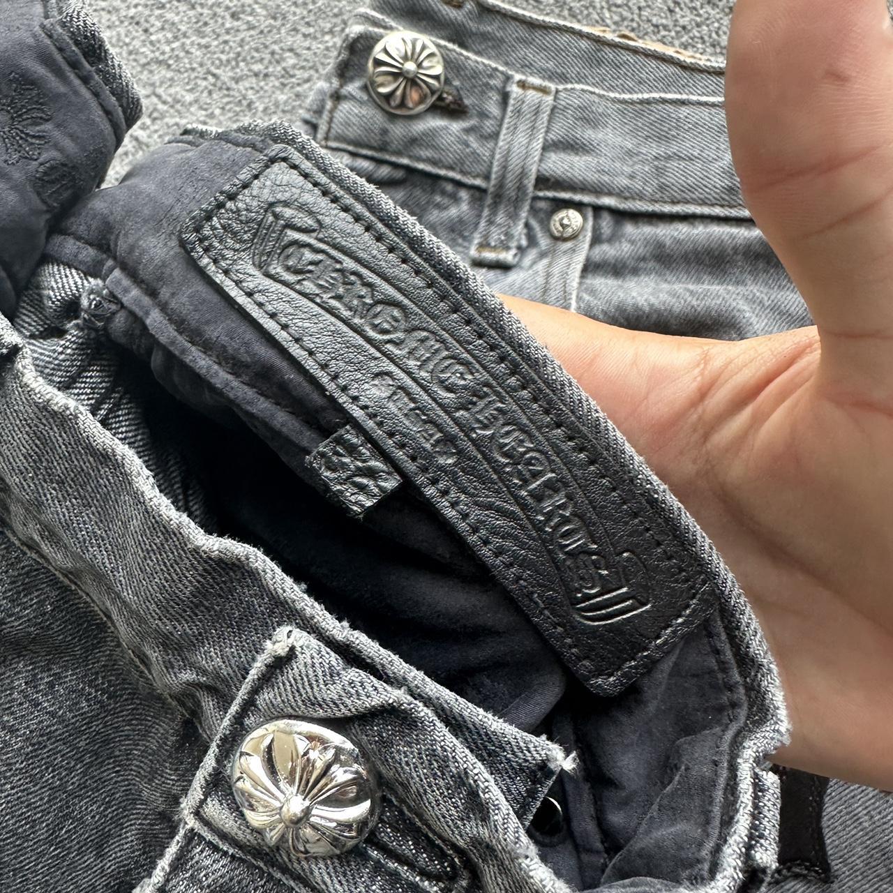 Chrome Hearts Denim with red / black patch, rhodium... - Depop