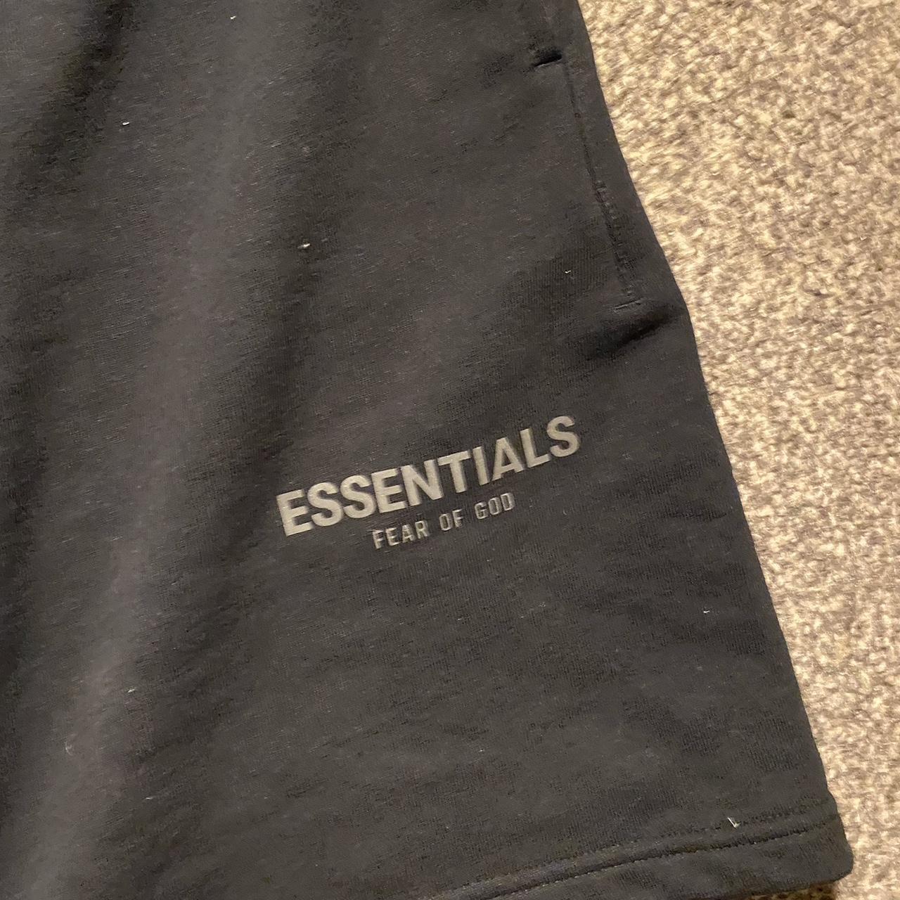 Essentials black shorts medium Dm if interested - Depop