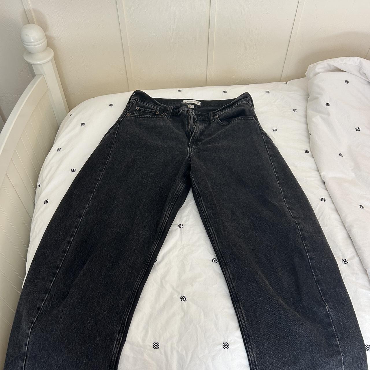 Black Abercrombie and Fitch barrel jeans Lightly... | Depop