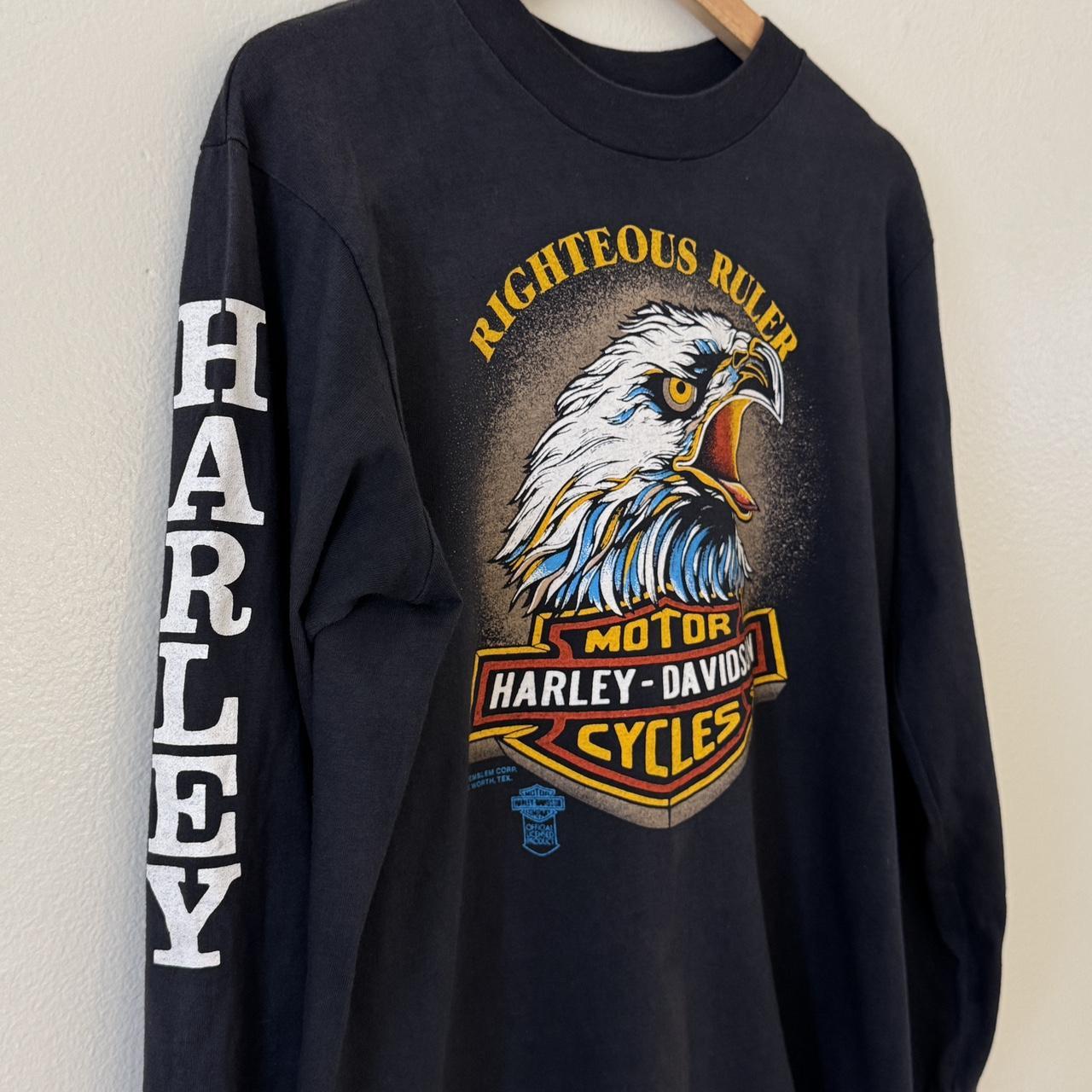 Killer vintage 3D Emblem Harley Davidson Righteous... | Depop