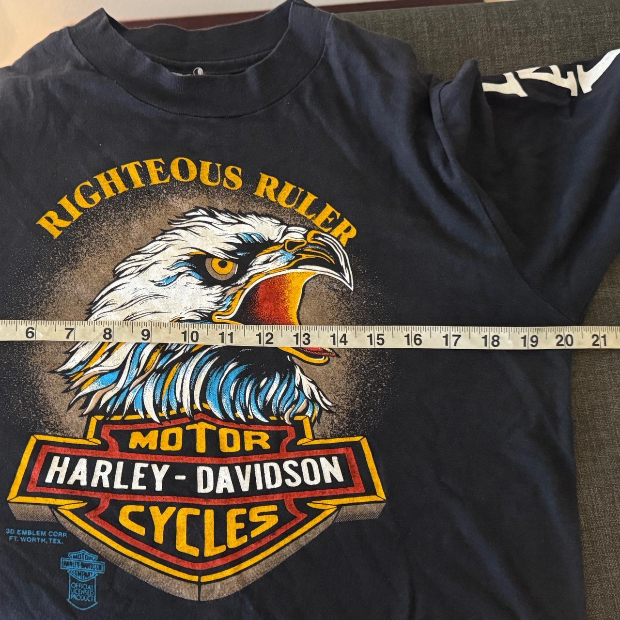 Killer vintage 3D Emblem Harley Davidson Righteous... | Depop