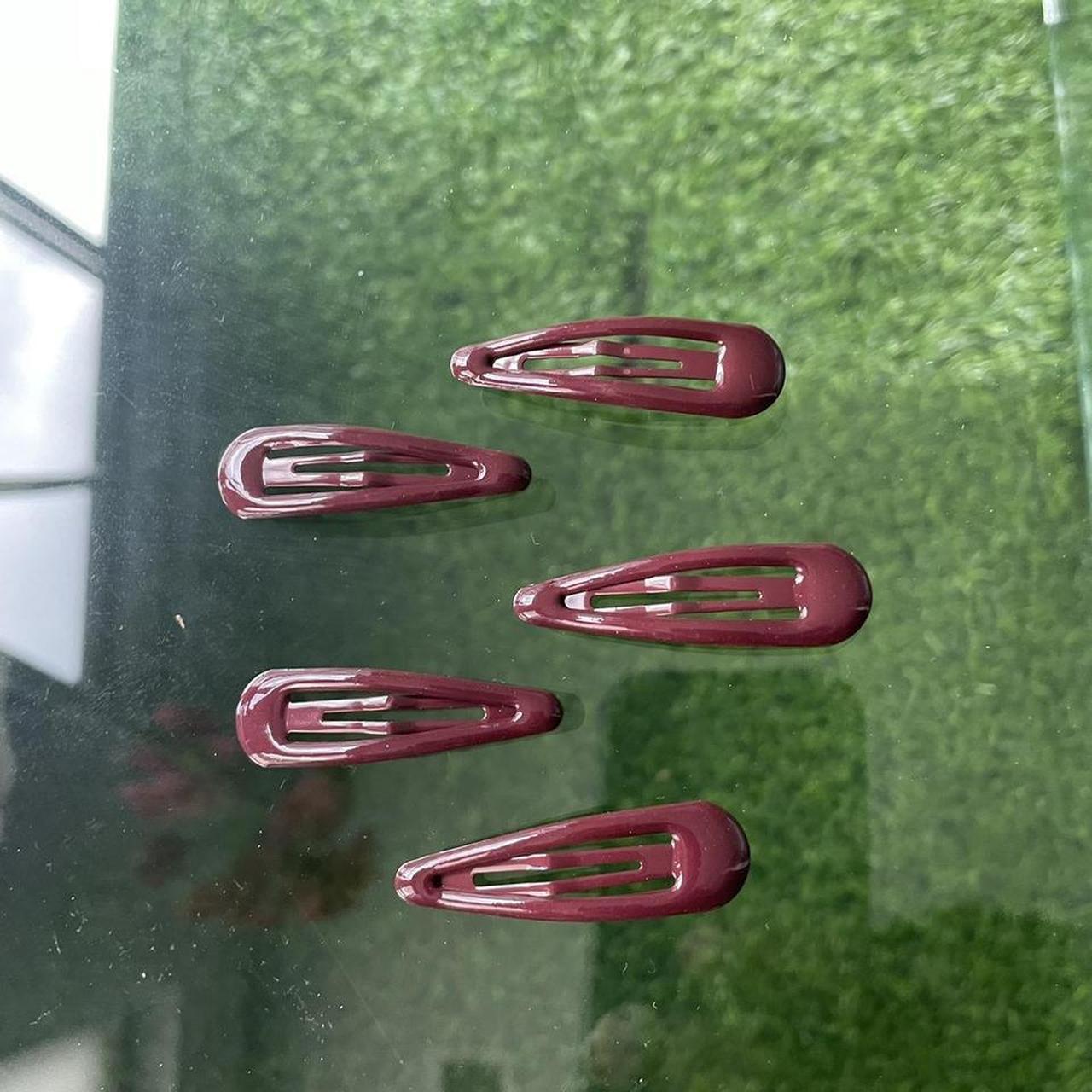 Maroon Red Hair Clips. Brand new 🩰 5 Pcs. Sooo... - Depop