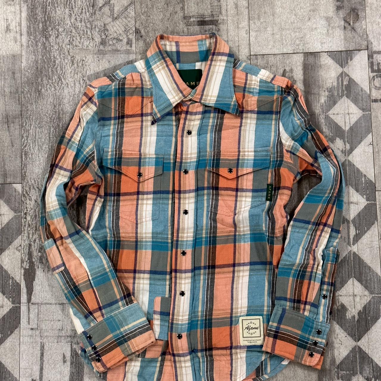Japanese Flannel Button Up Brand: AFAME... - Depop