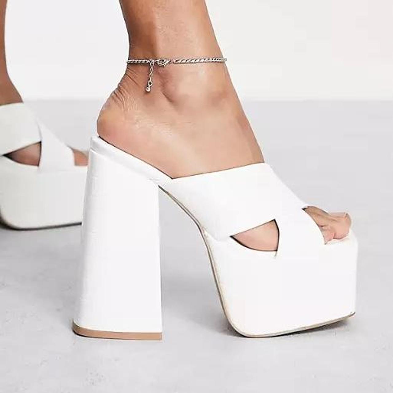 ASOS Design Women's White Mules | Depop