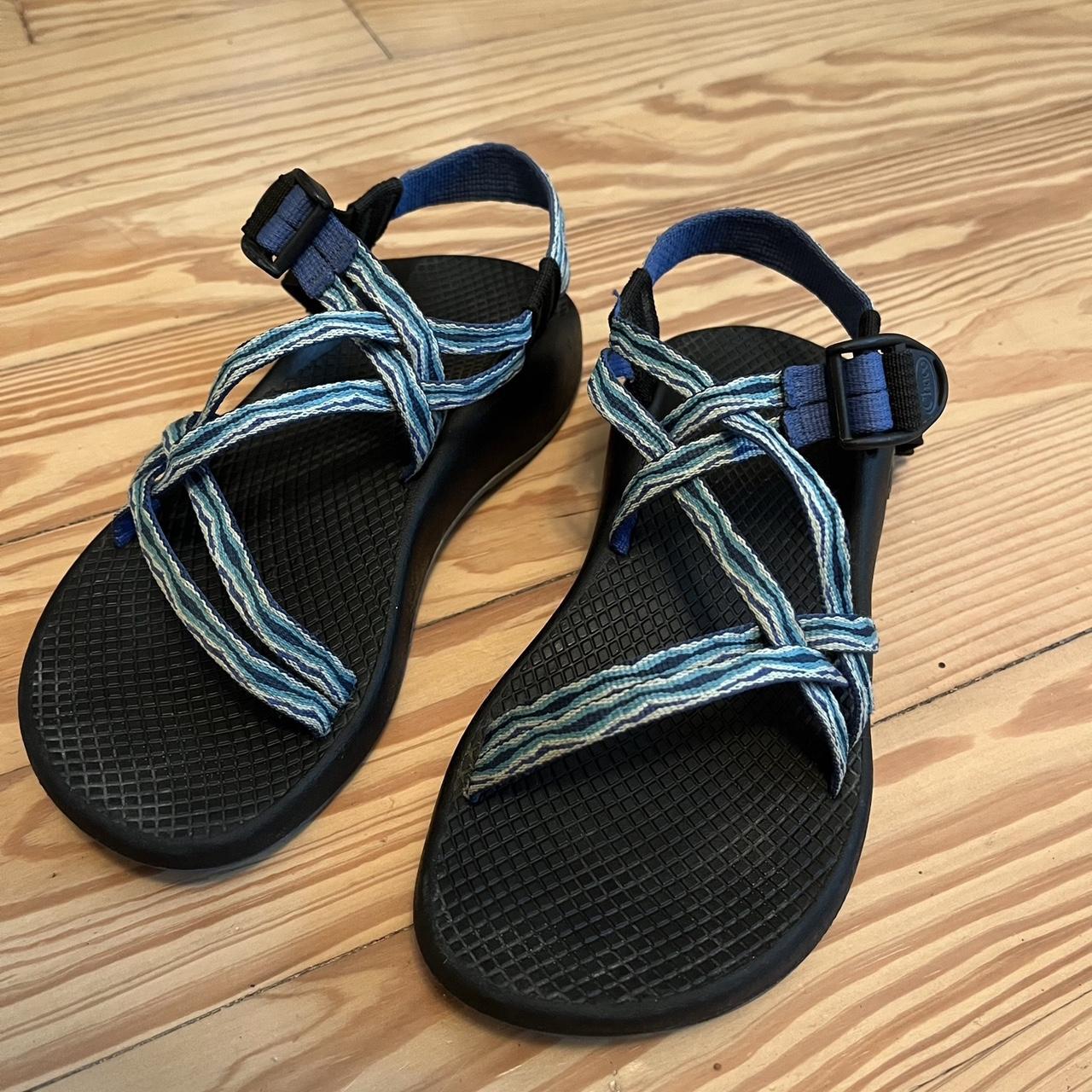 Chaco Women's Blue Sandals | Depop