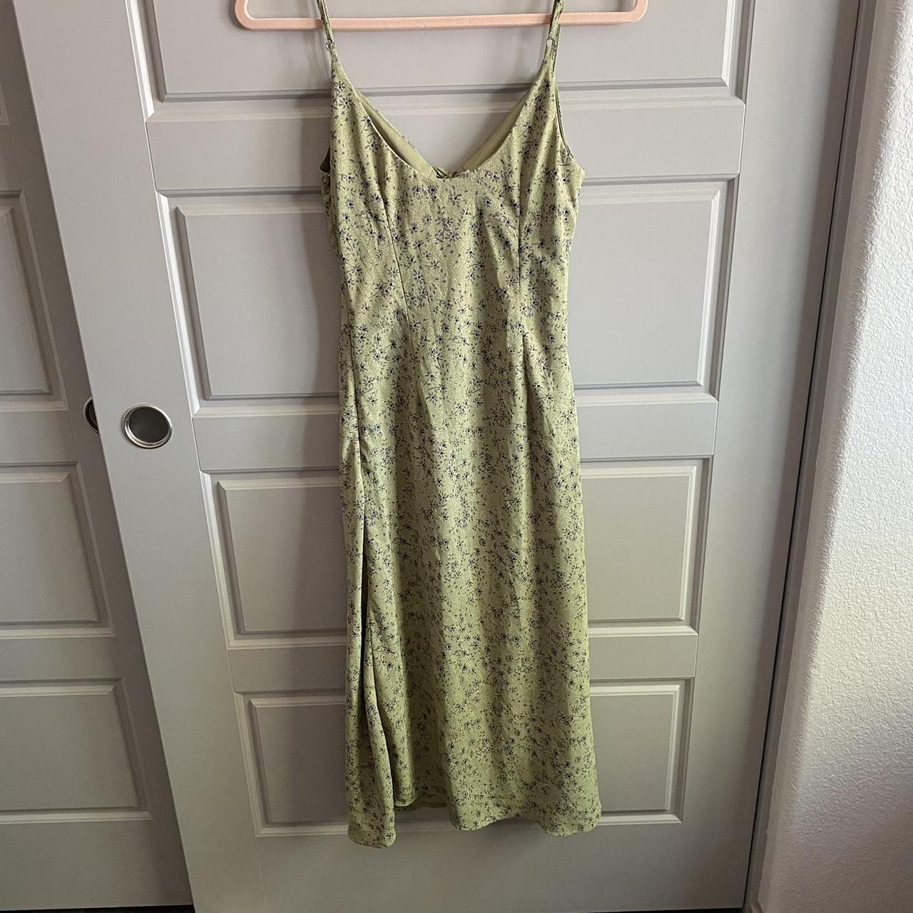 PacSun Women's Green and Khaki Dress | Depop