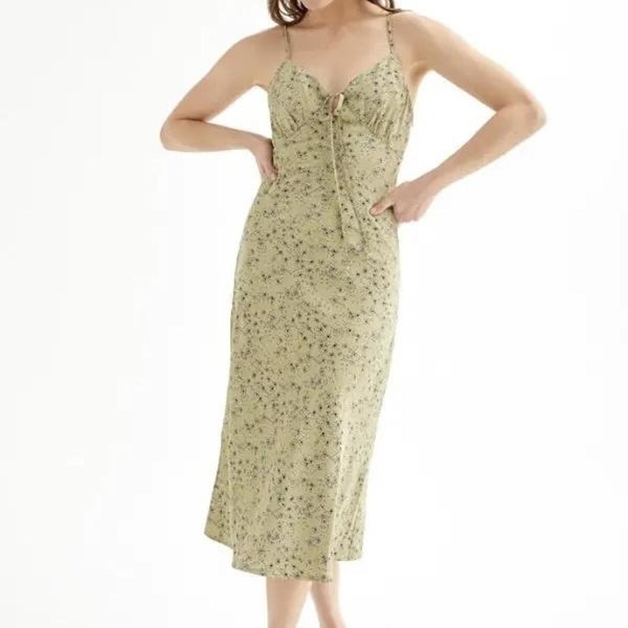 PacSun Women's Green and Khaki Dress | Depop