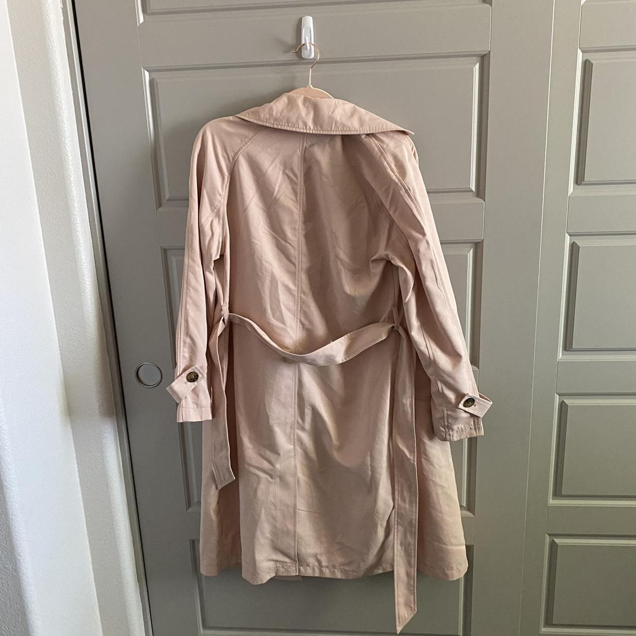 Vero Moda Light Pink Long Trench Coat wardrobe... - Depop