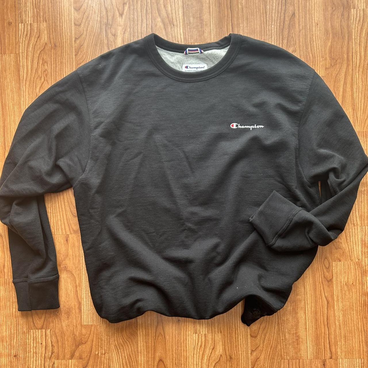 Champion crewneck sweater Size XL Color: Black Good... - Depop