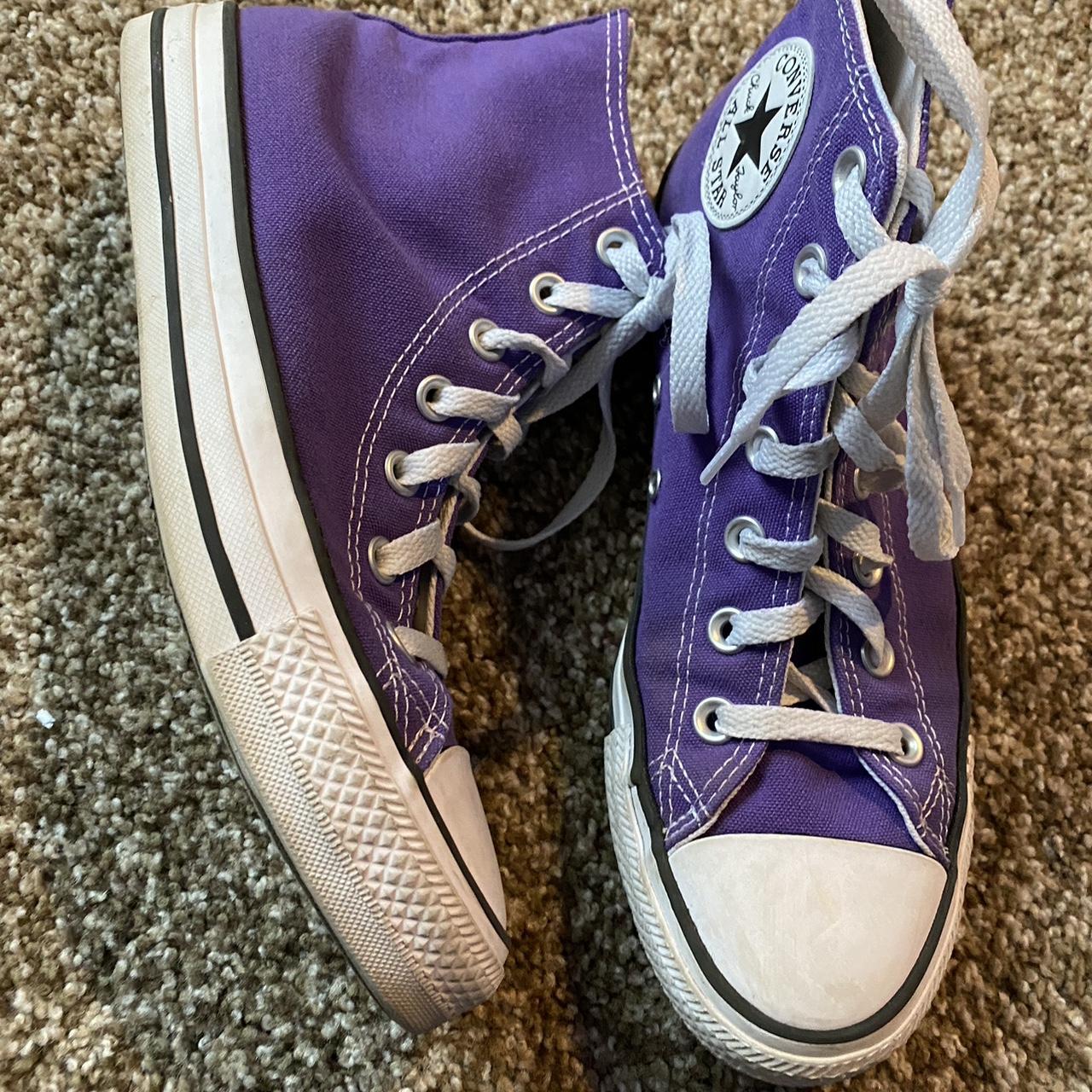 Converse Women's Purple Trainers | Depop
