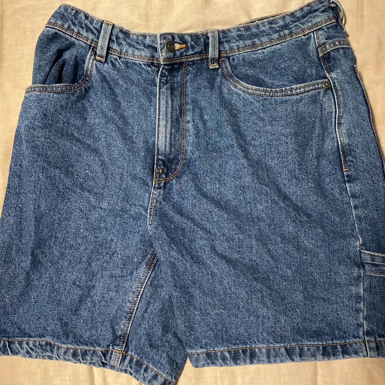 Dark blue jorts, comfortable and baggy. #streetwear... - Depop