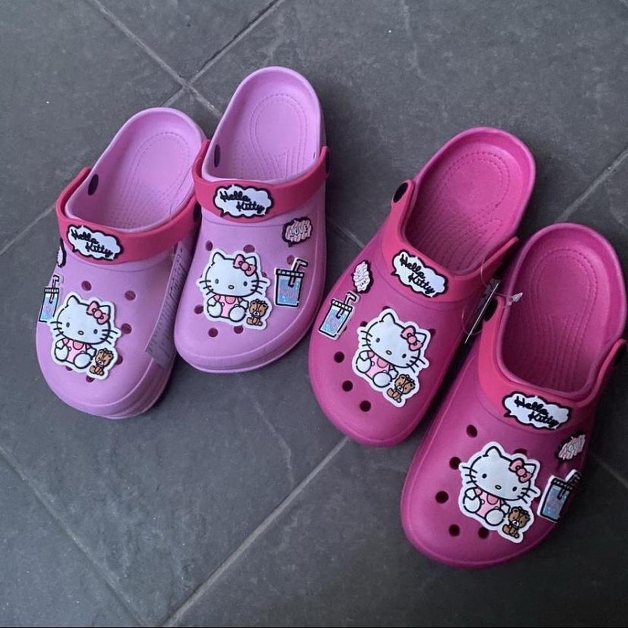 Hello Kitty Crocs Style (TH licensed) $55 NWT 2... - Depop