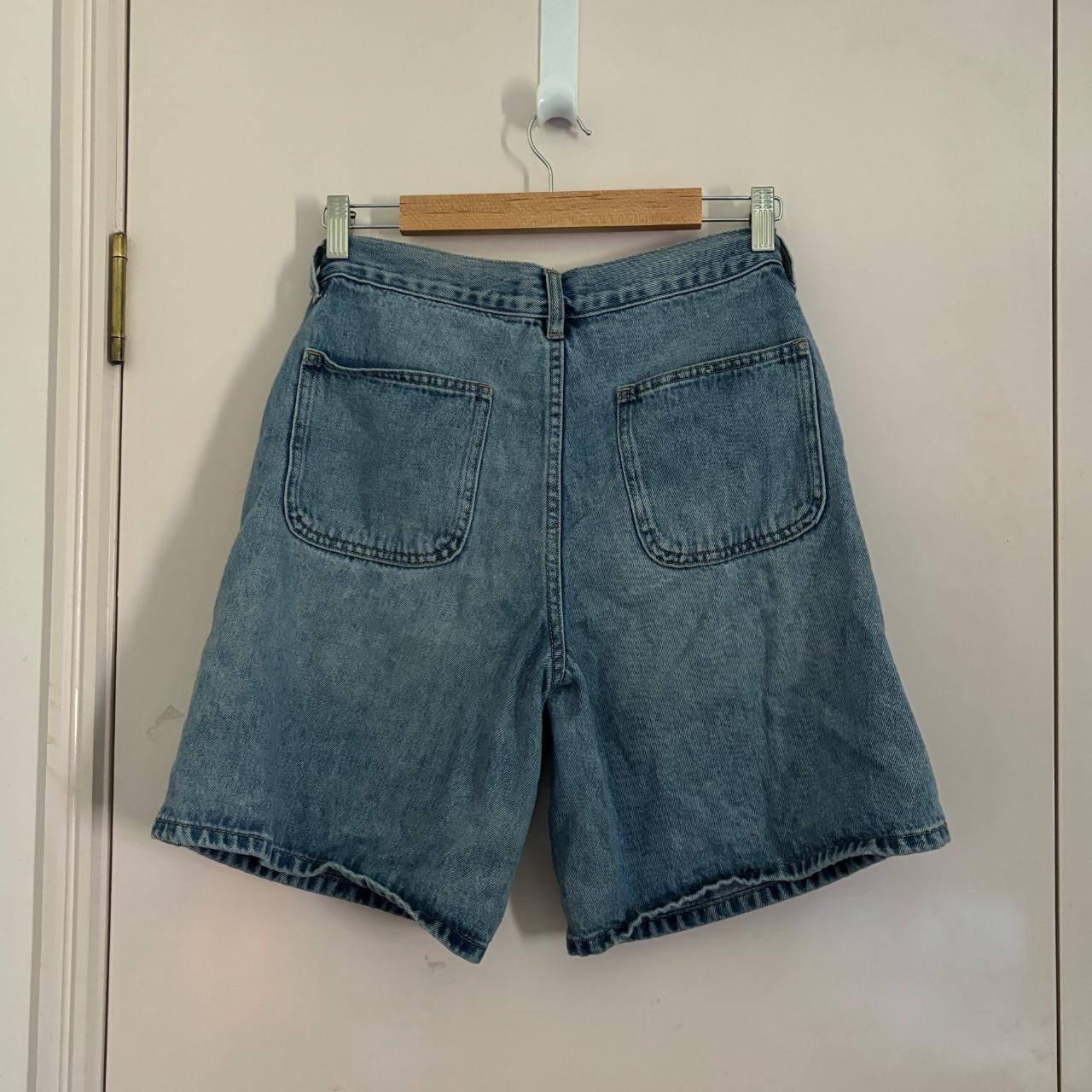 light wash jorts from glassons - size 8 - slight... - Depop