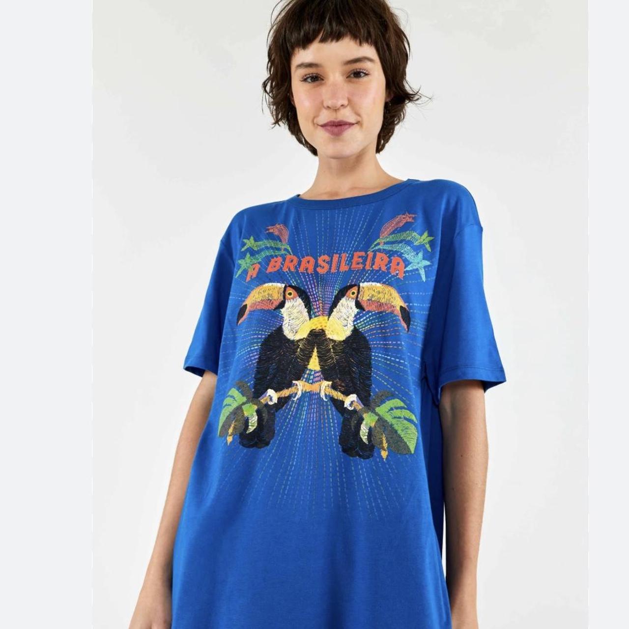 Farm Rio Women's multi T-shirt | Depop