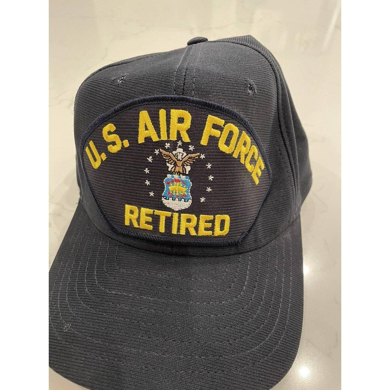 Blue U.S. Air Force Retired Hat Adjustable... - Depop