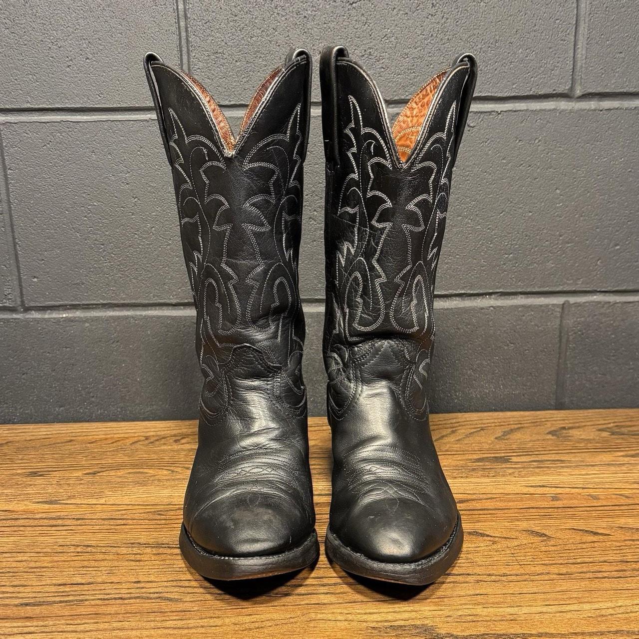 Vintage Durango West 11610 Black Leather Western... | Depop