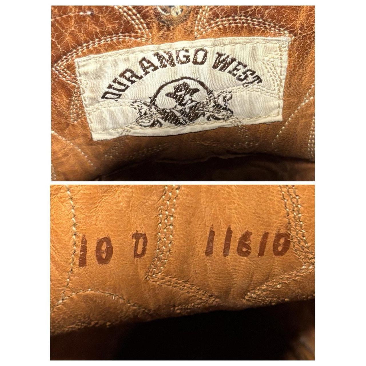 Vintage Durango West 11610 Black Leather Western... | Depop