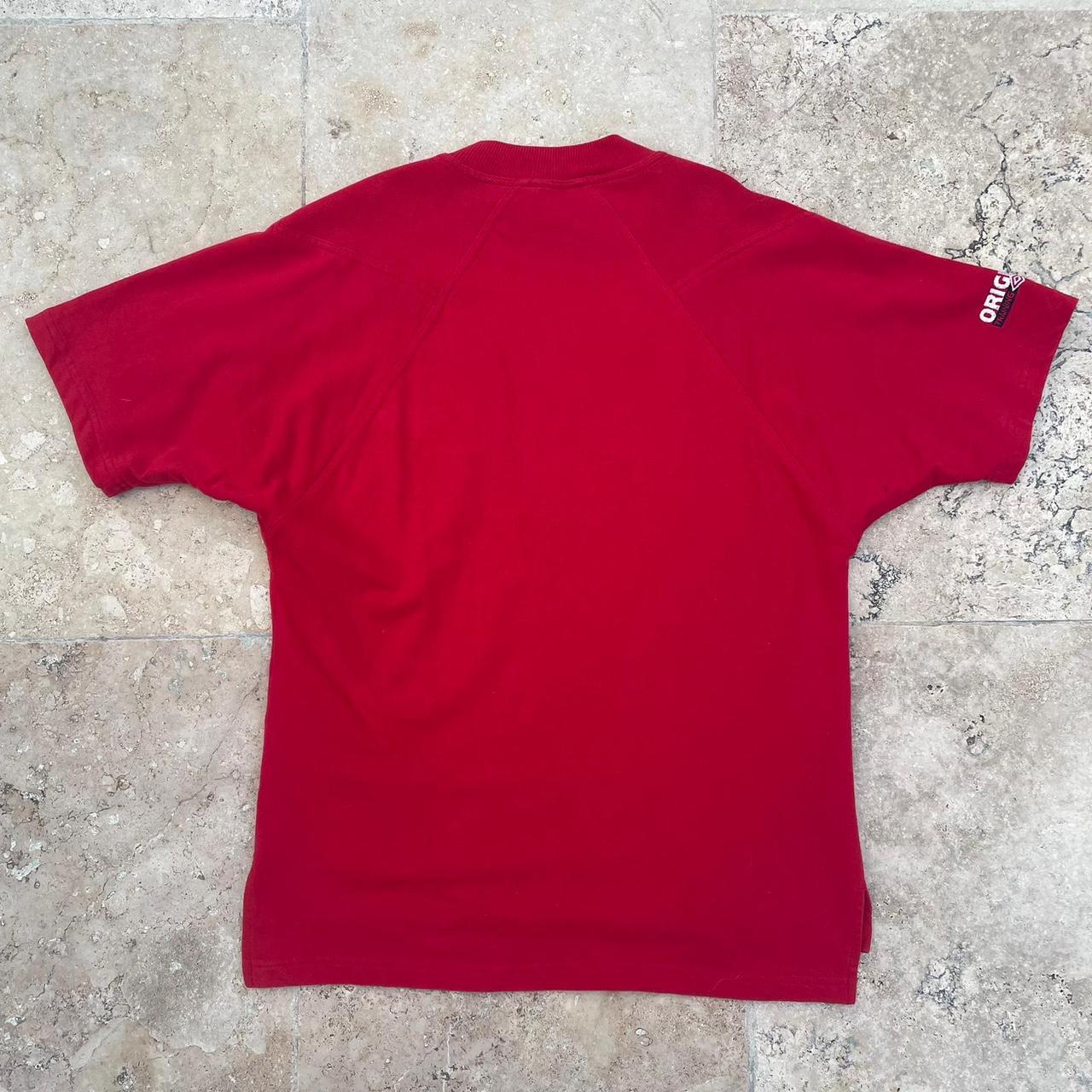 Vintage Red Umbro T Shirt Size is a large. Hardly... - Depop