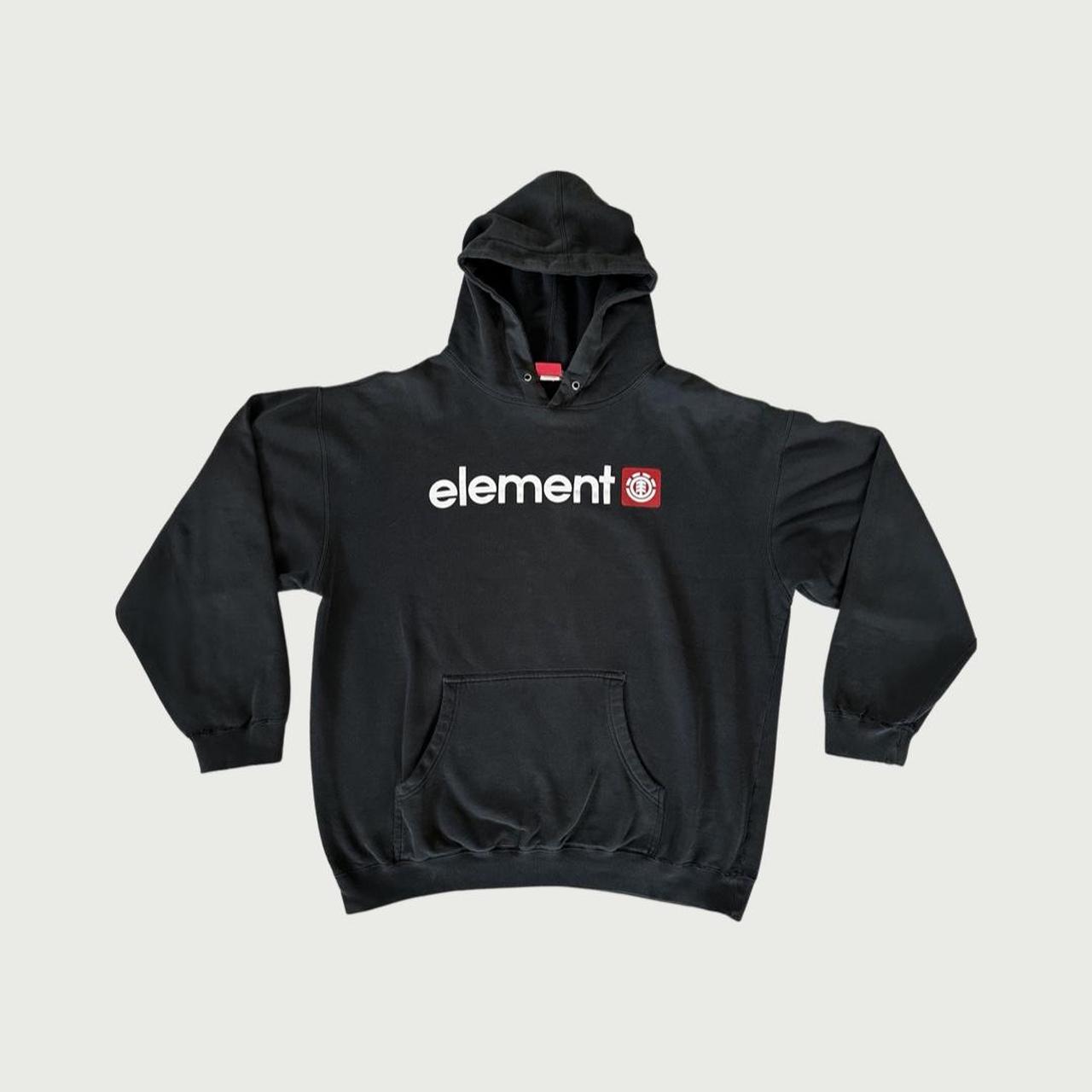 Element Hoodie ༅ In black with classic logo across... - Depop