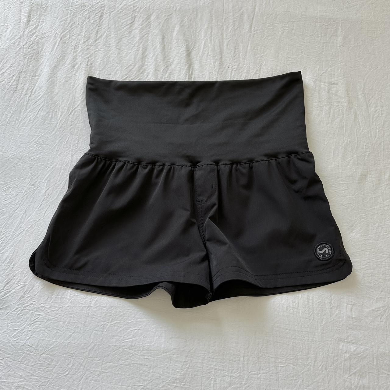 Roll Over Waist Shorts In black. Low rise fit.... - Depop