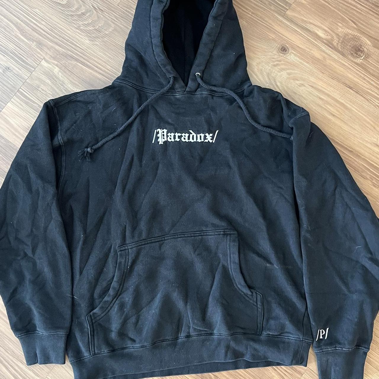 paradox hoodie color: black size: medium - Depop