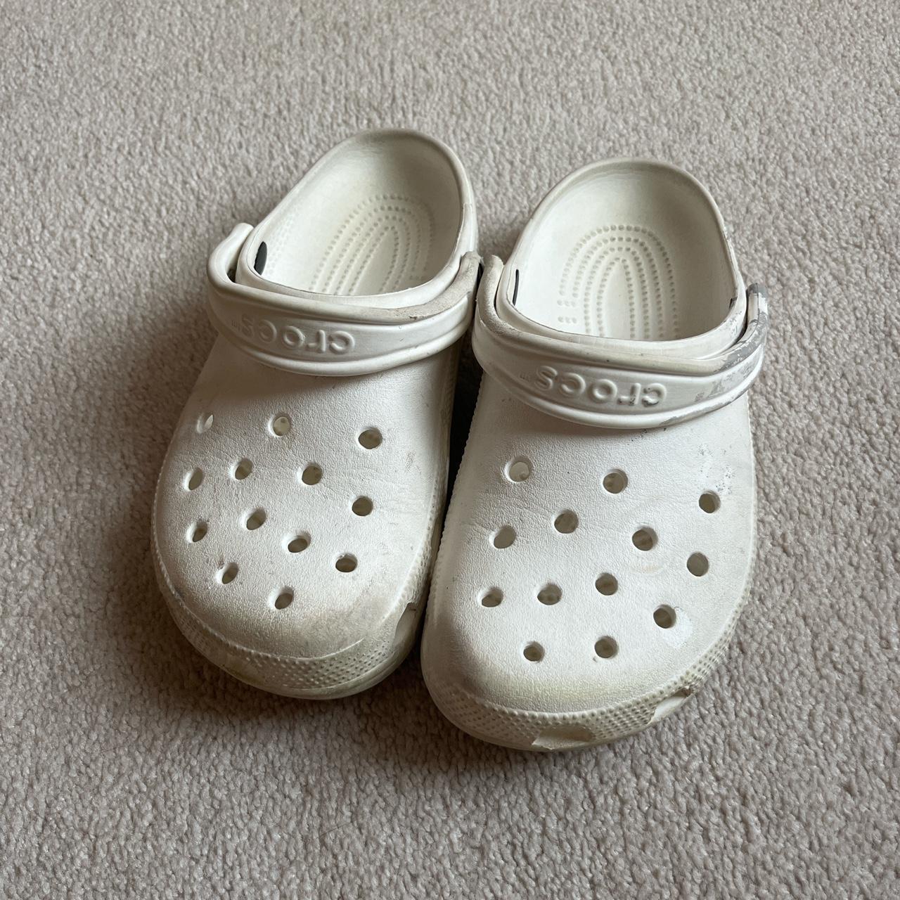 White Crocs women’s 8- in decent condition, just... - Depop