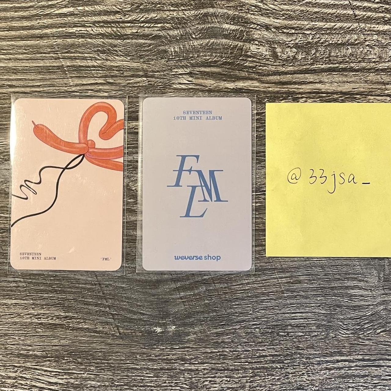 wts｜>> Seventeen ’FML’ The8 wvs fansign pcs & Woozi... - Depop