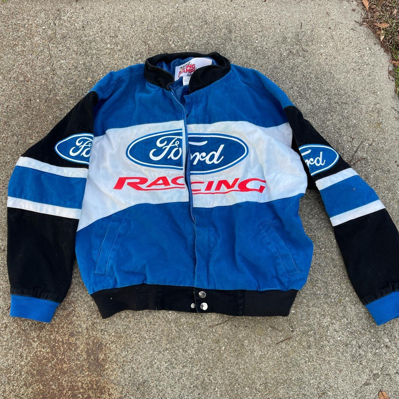 RareVintage nascar ford racing jacket. Heavy duty... - Depop