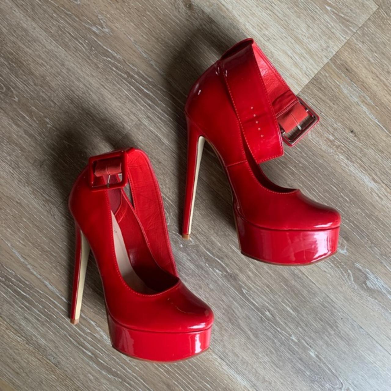 SS Signature Dancer Platform Heels Pleaser Red Pumps... - Depop
