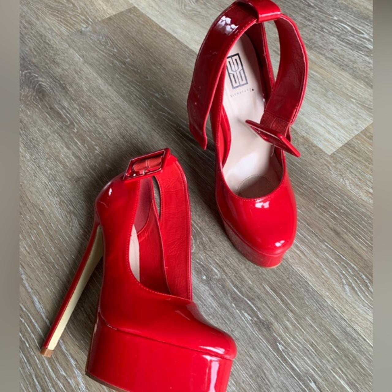 SS Signature Dancer Platform Heels Pleaser Red Pumps... - Depop