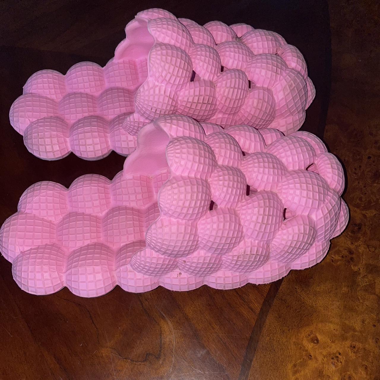shien pink bubble slides💕 - can also fit a size... - Depop