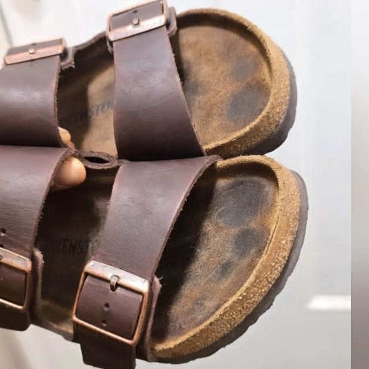 Birkenstock Arizona Brown Slip On Sandals Size... | Depop