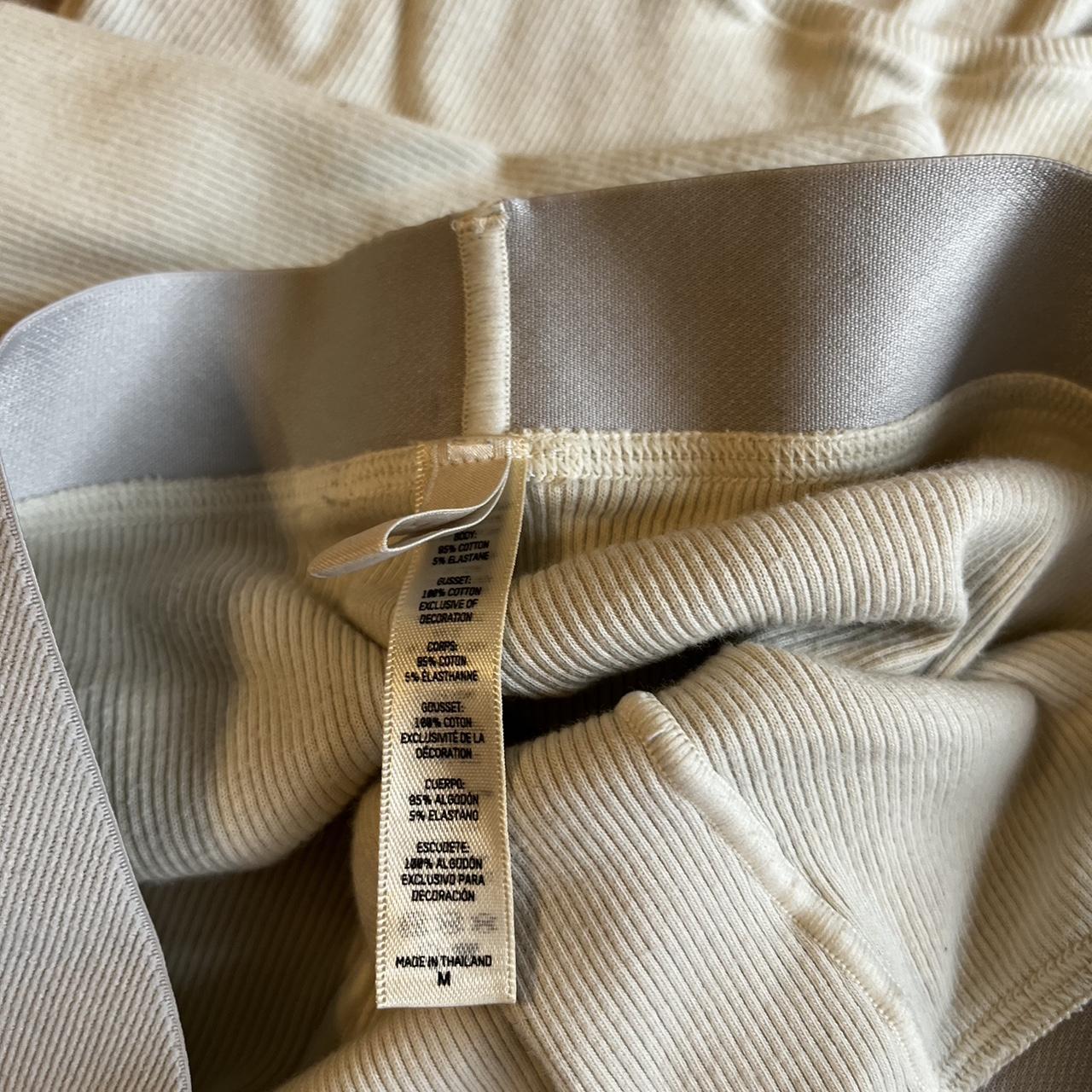 Skims cotton rib tank and legging set,size M in “bone” - Depop