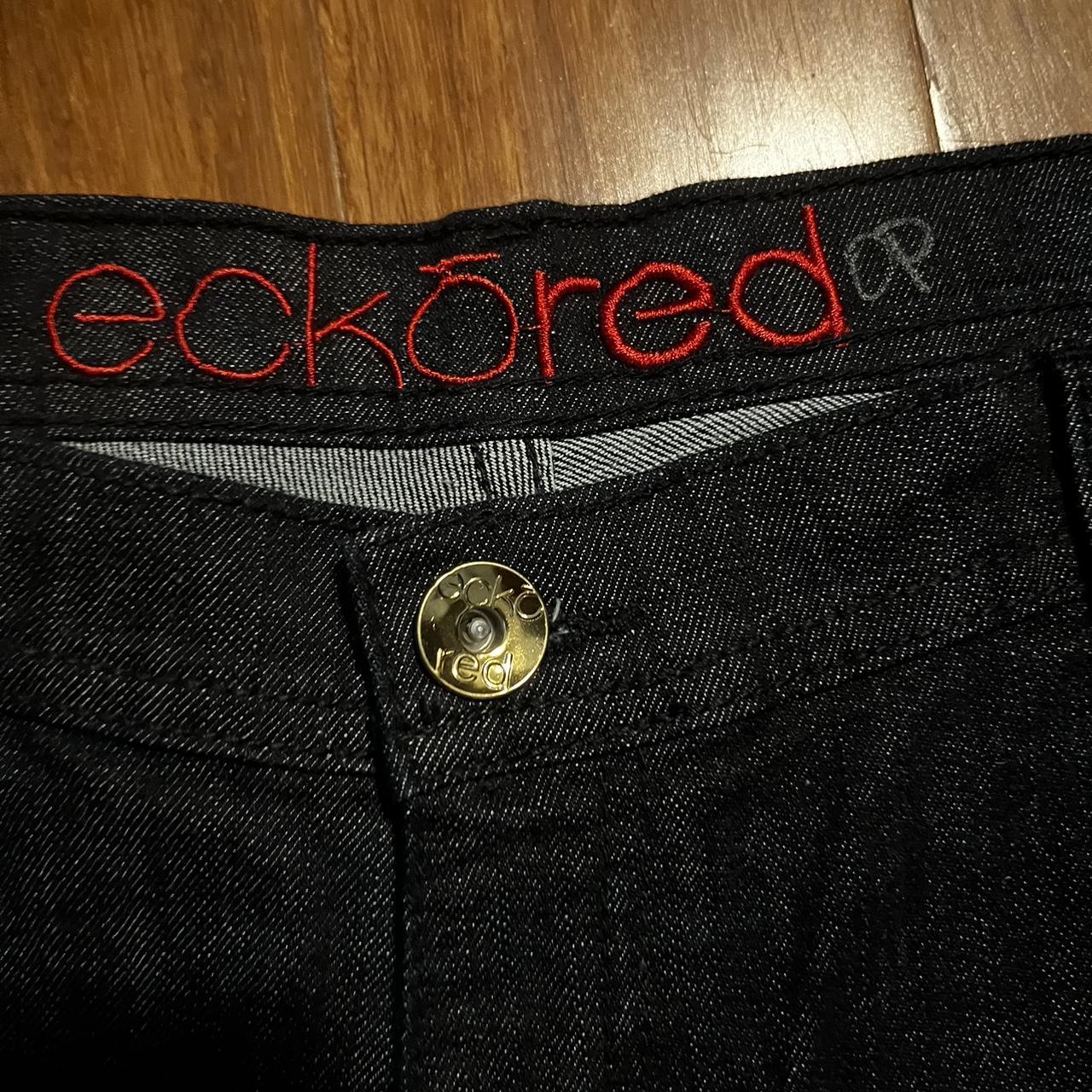 Ecko red Gold embroidered jeans Size 32-34 doesn’t... - Depop