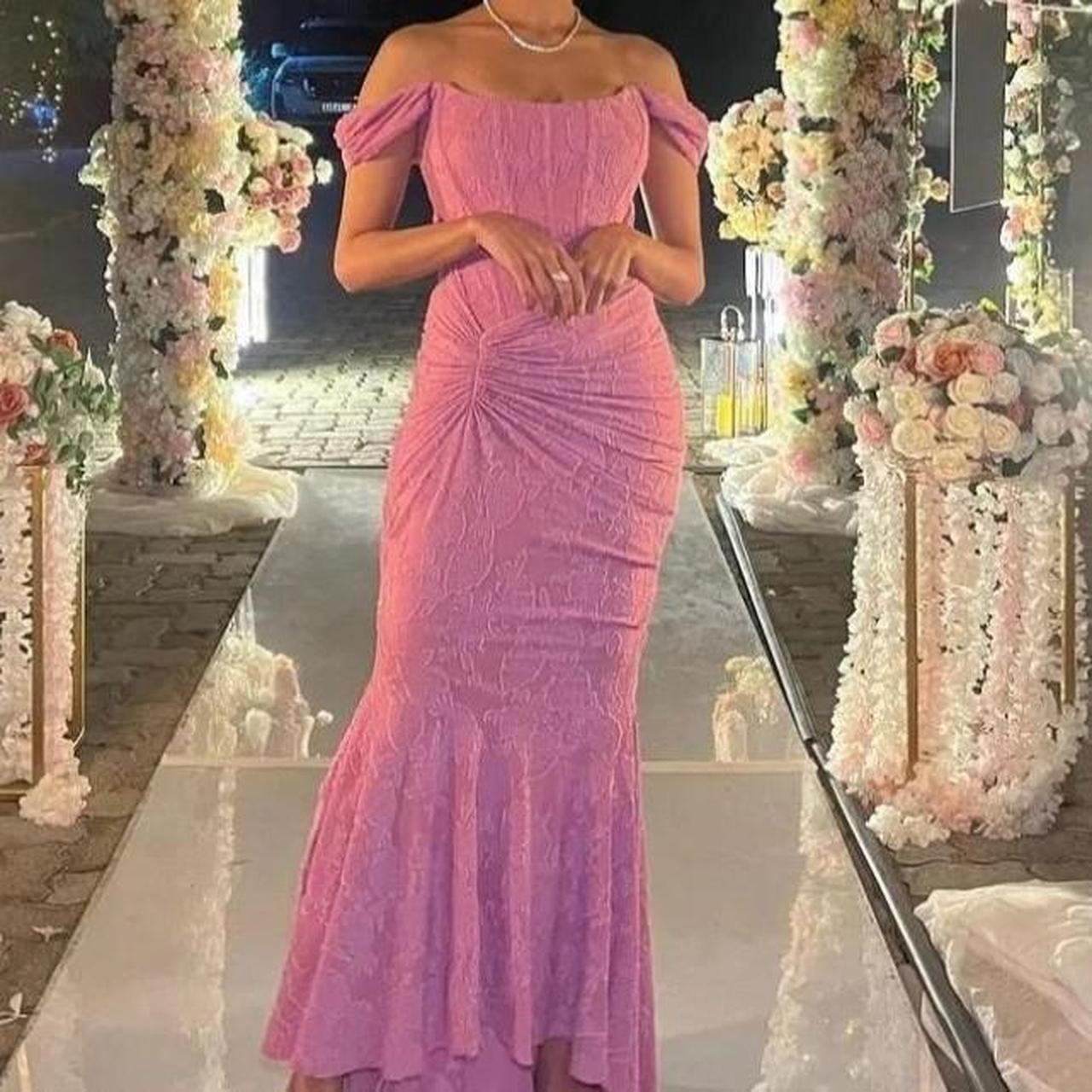 House of cb cesca Rose Pink floral maxi dress Size... - Depop