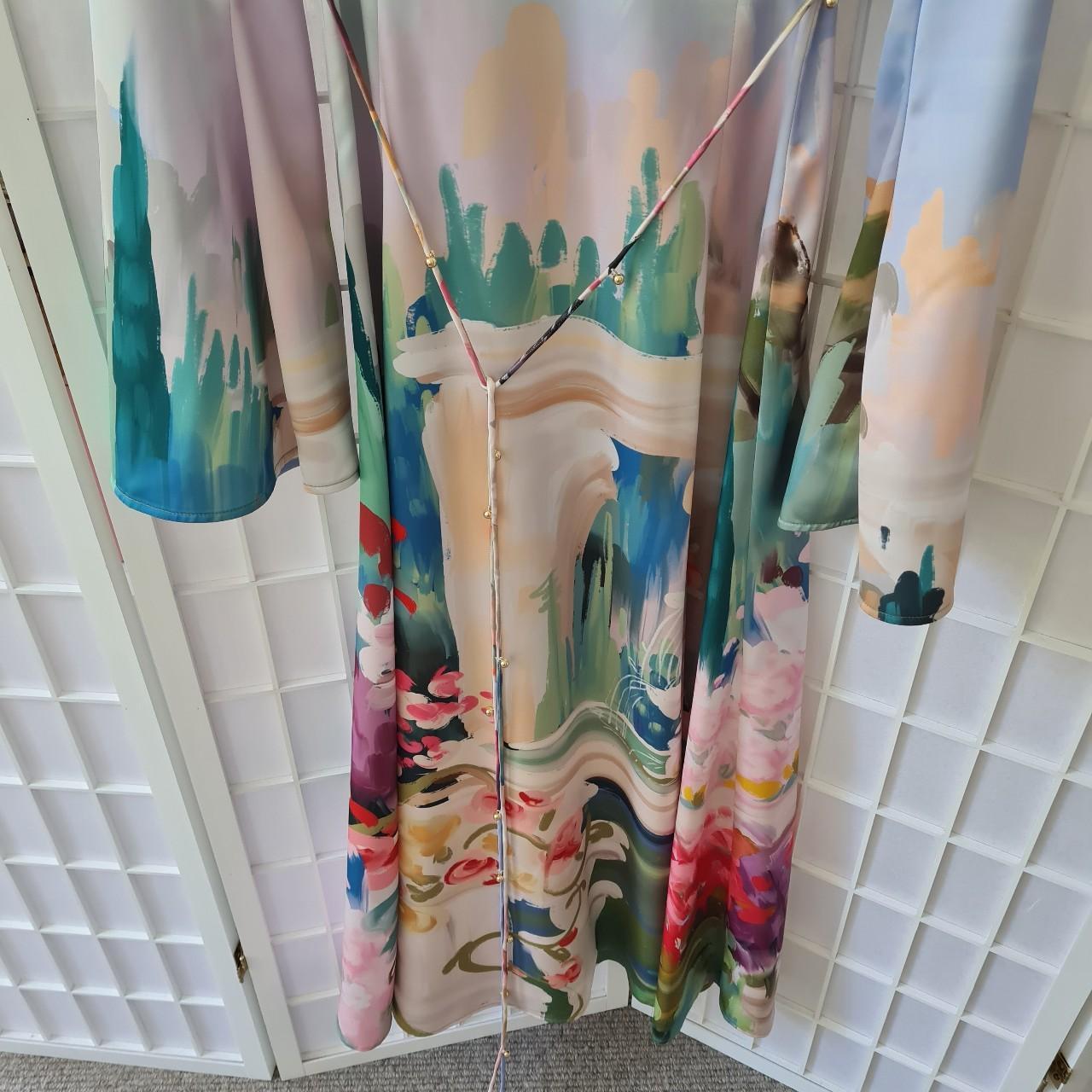 Leo lin francesca jardin print maxi Size 12 Worn... | Depop